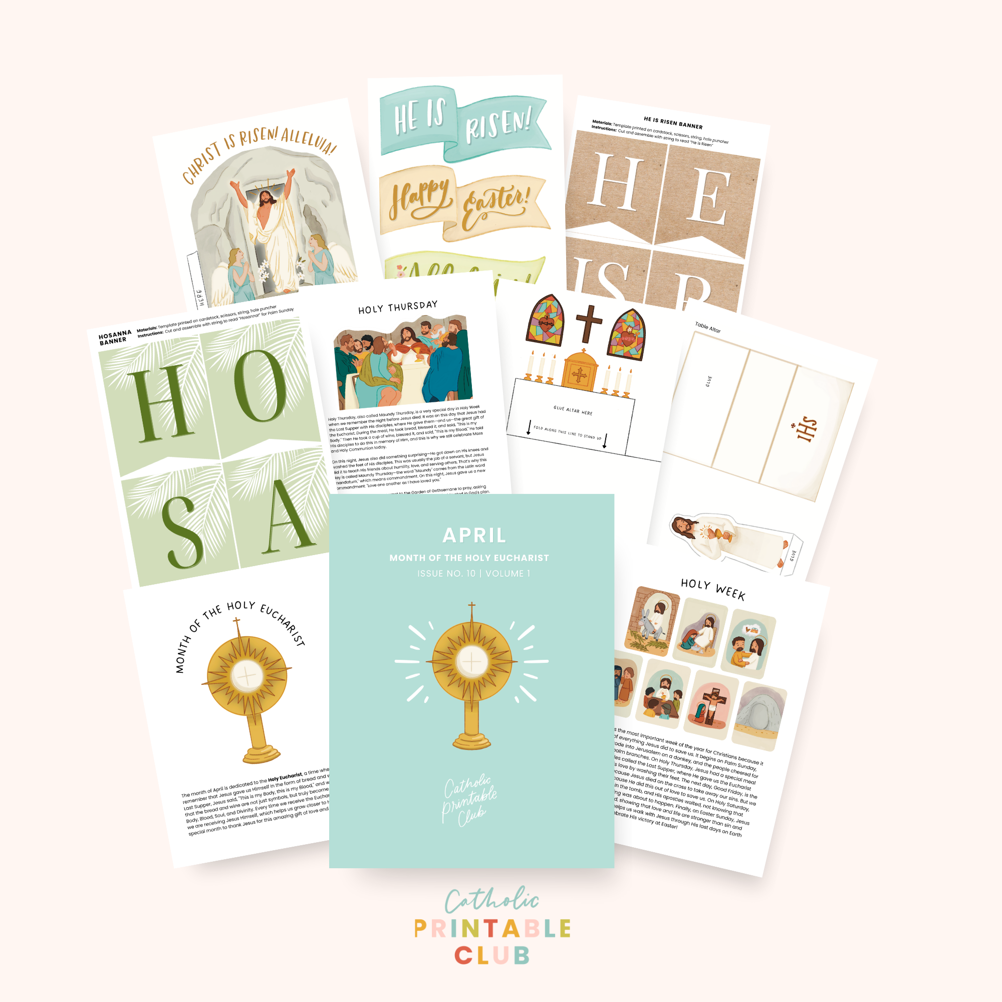 April Catholic Printable Pack - Holy Week & Easter Activities ...