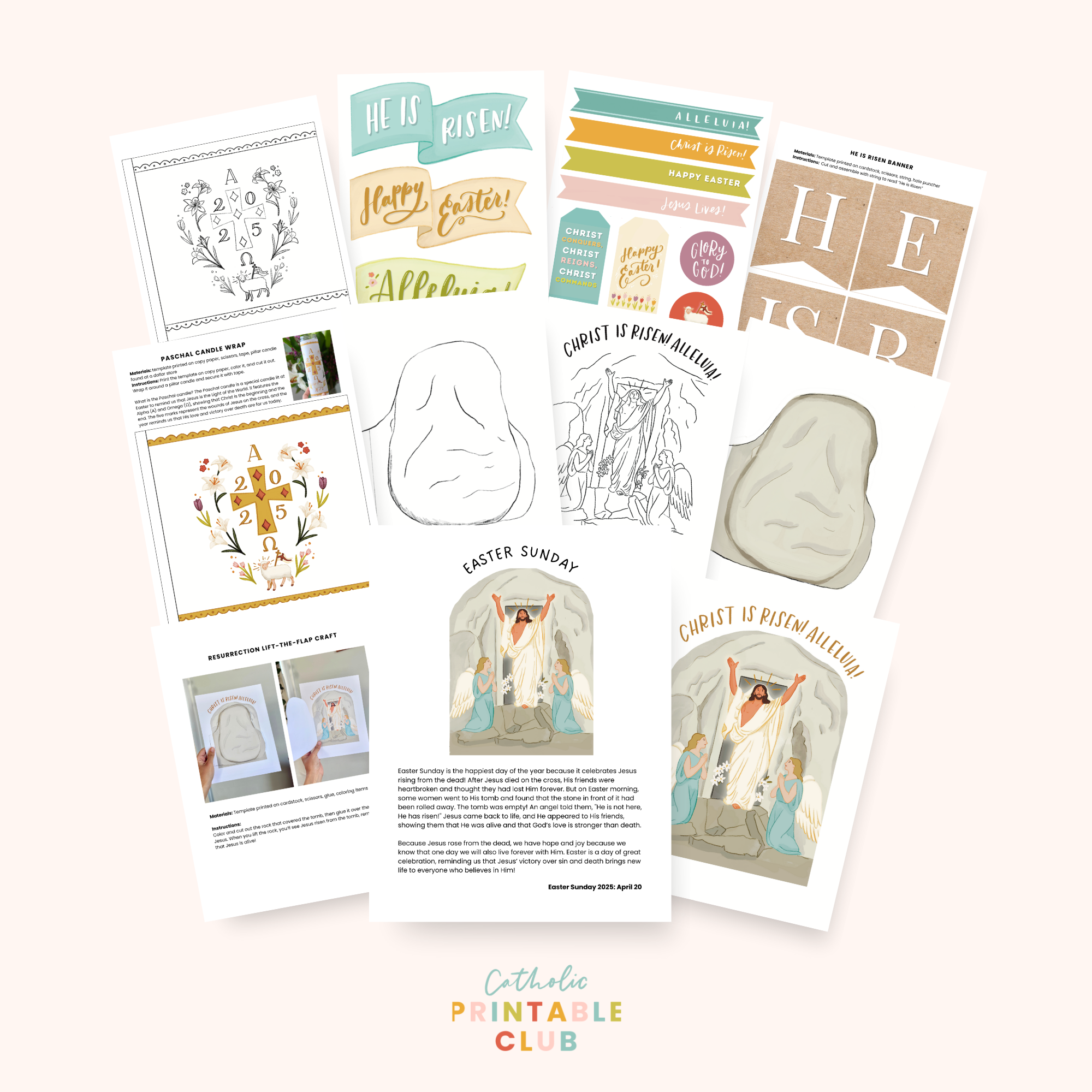 Easter Sunday Bundle - Resurrection Activities & Decorations – Catholic ...