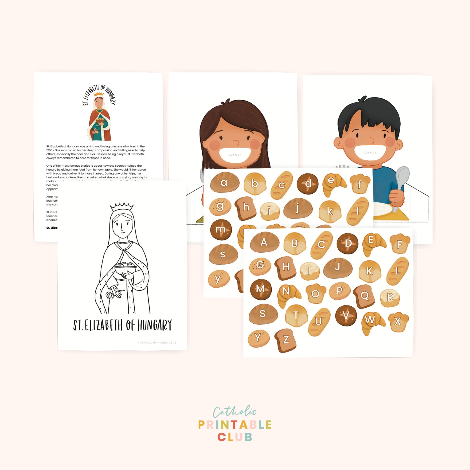 St. Elizabeth of Hungary Coloring Page & Activity Bundle – Catholic ...