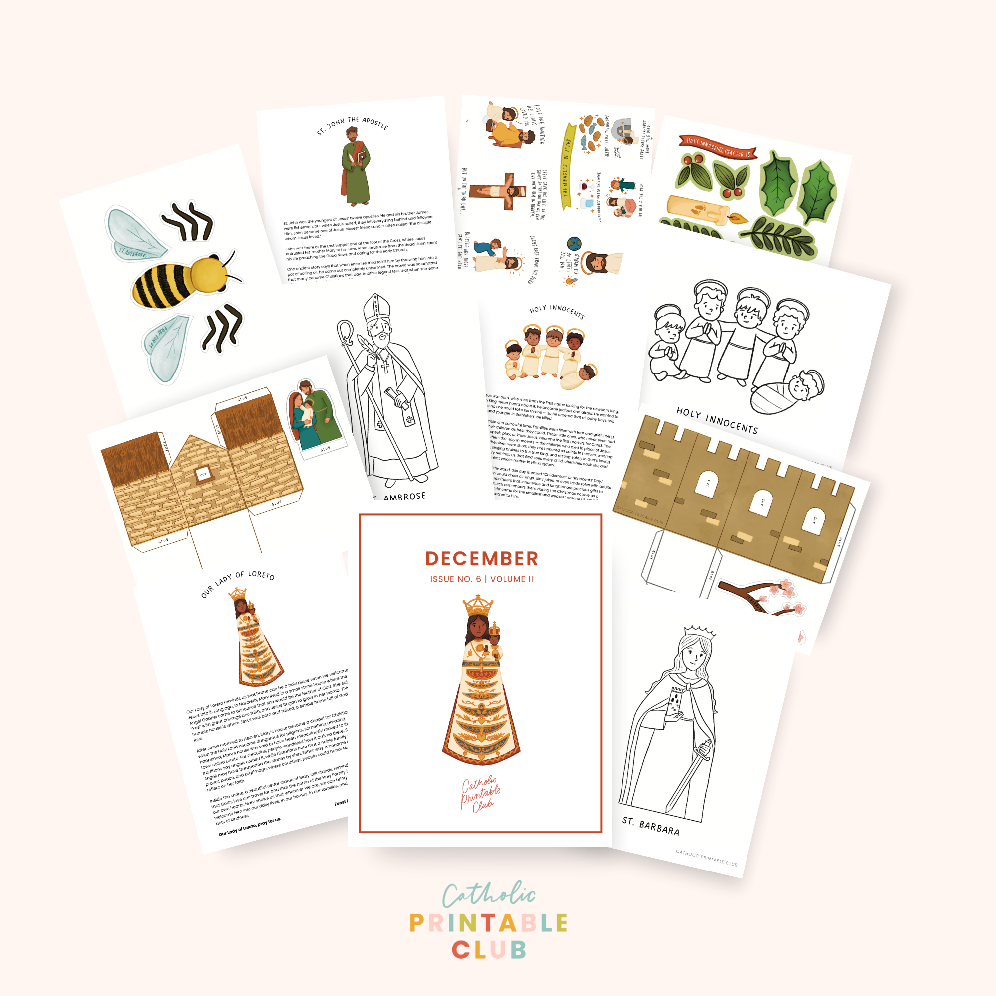 December Printable Pack (Vol. 2) | Catholic Coloring Pages and Crafts ...