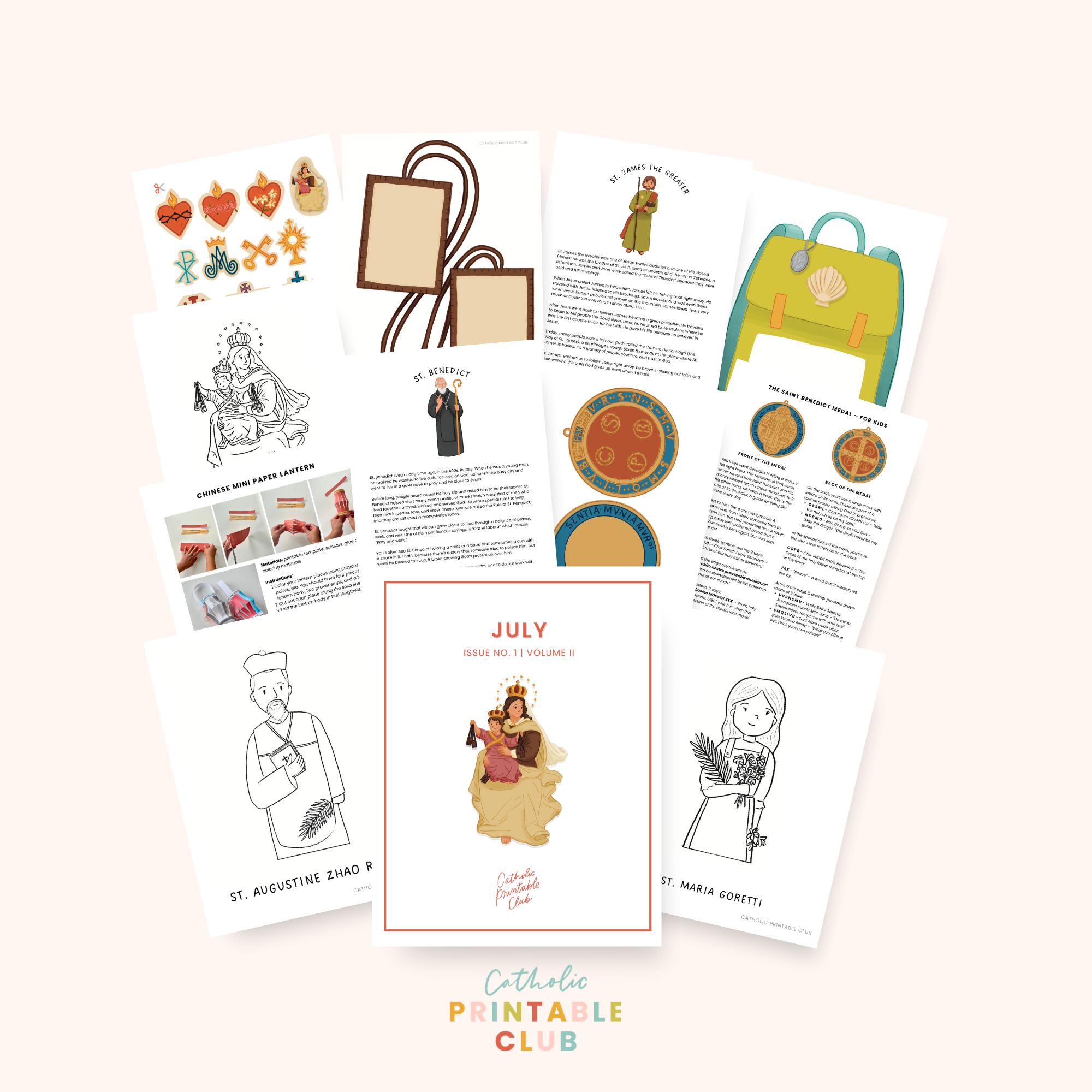July Catholic Printable Pack Vol. 2 - Saint Activities & Crafts ...