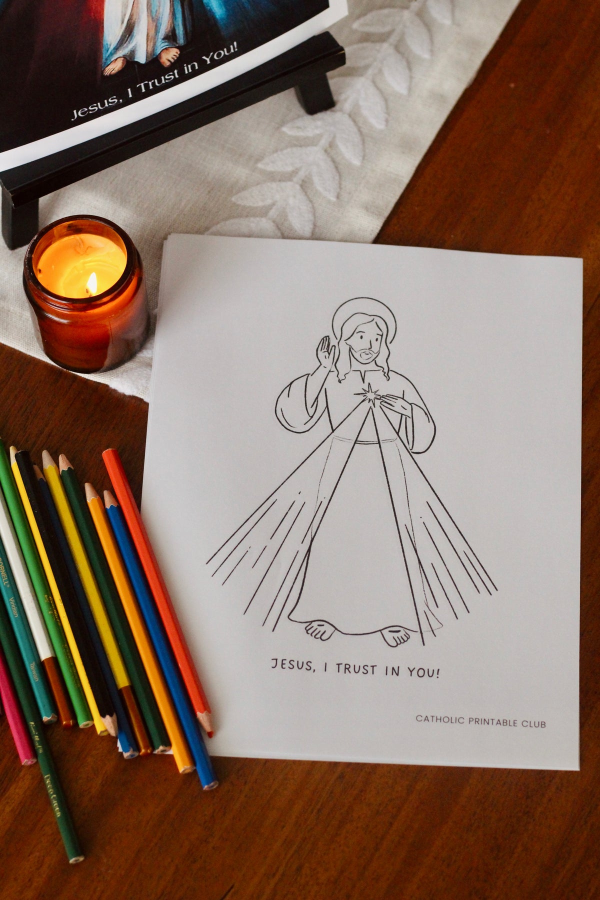 Divine Mercy Coloring Page - Catholic Printable – Catholic Printable Club