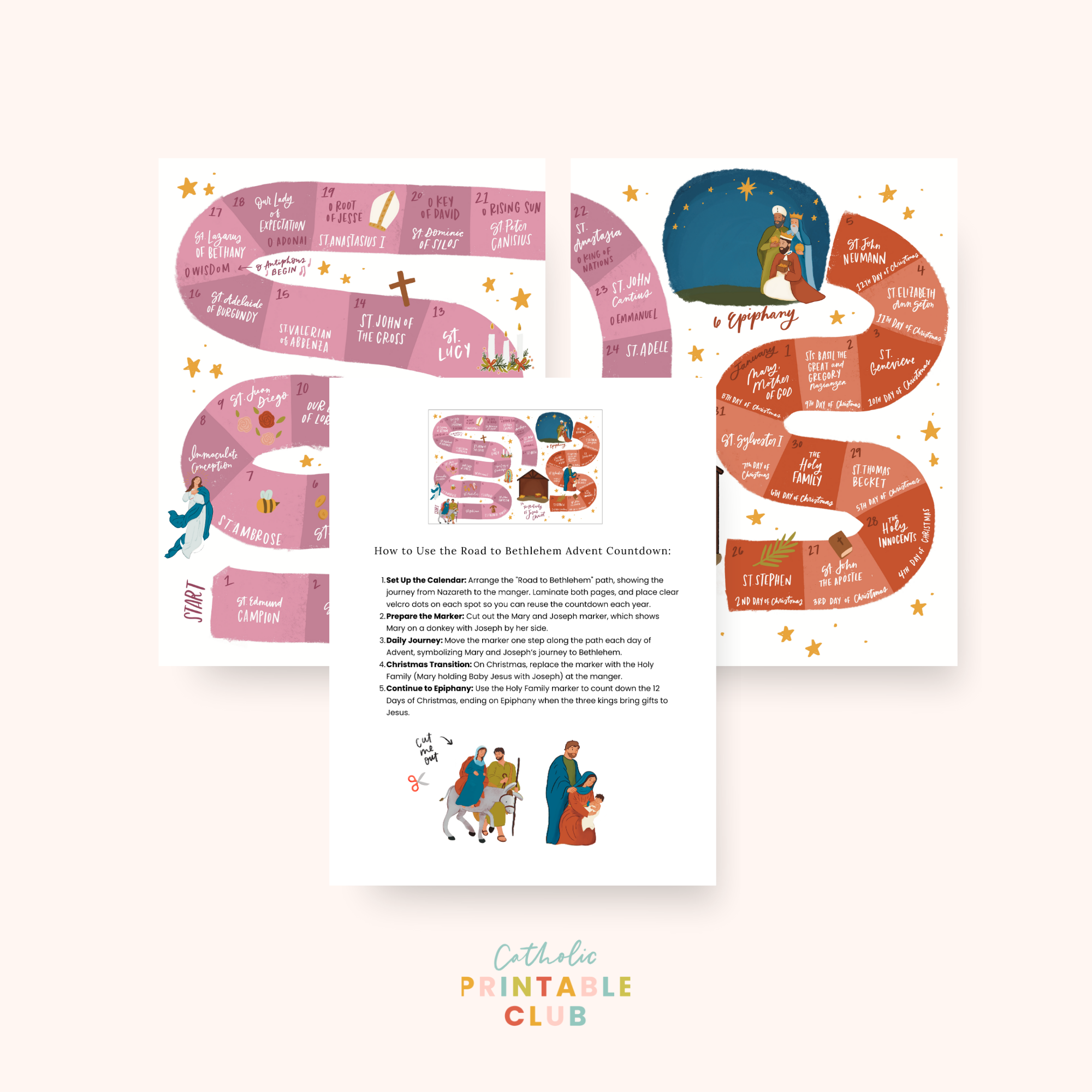 Road to Bethlehem Advent Calendar - Christmas Countdown for Kids ...
